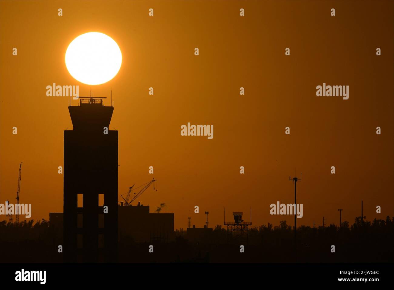 Miami - FL - 20210316 A general view of the Air Traffic Control Tower ...