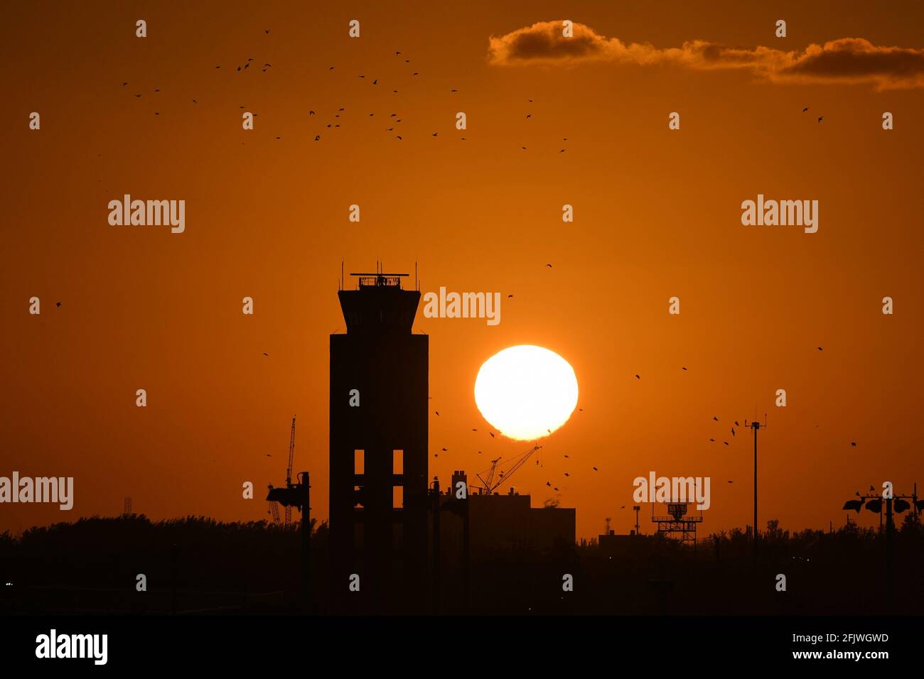 Miami - FL - 20210316 A general view of the Air Traffic Control Tower ...