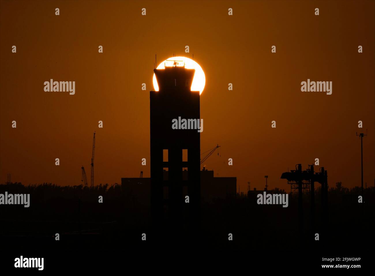 Miami - FL - 20210316 A general view of the Air Traffic Control Tower ...