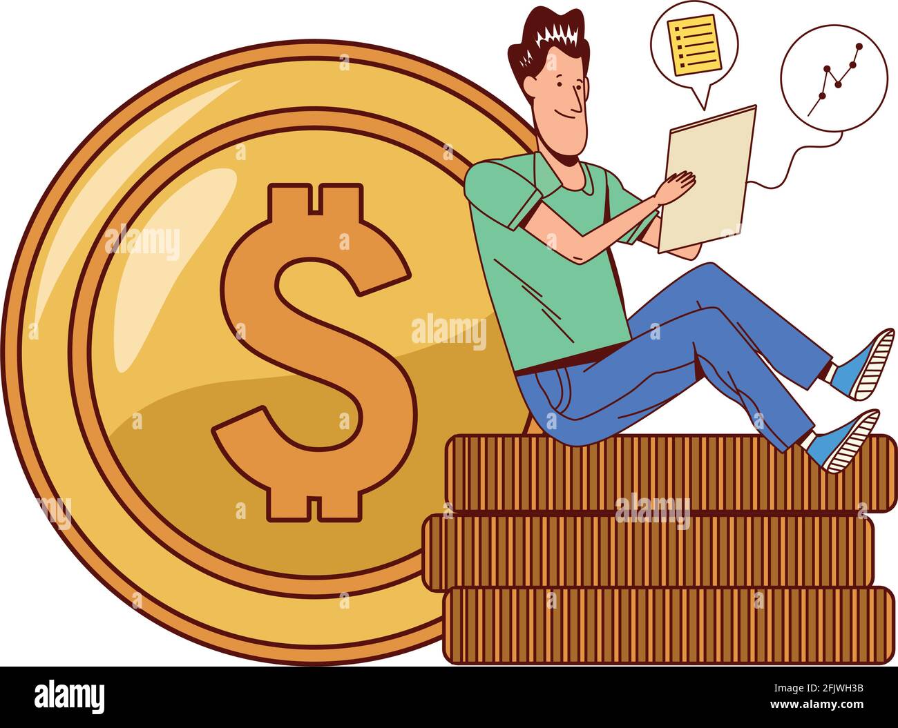 Seated man writing Stock Vector Images - Alamy