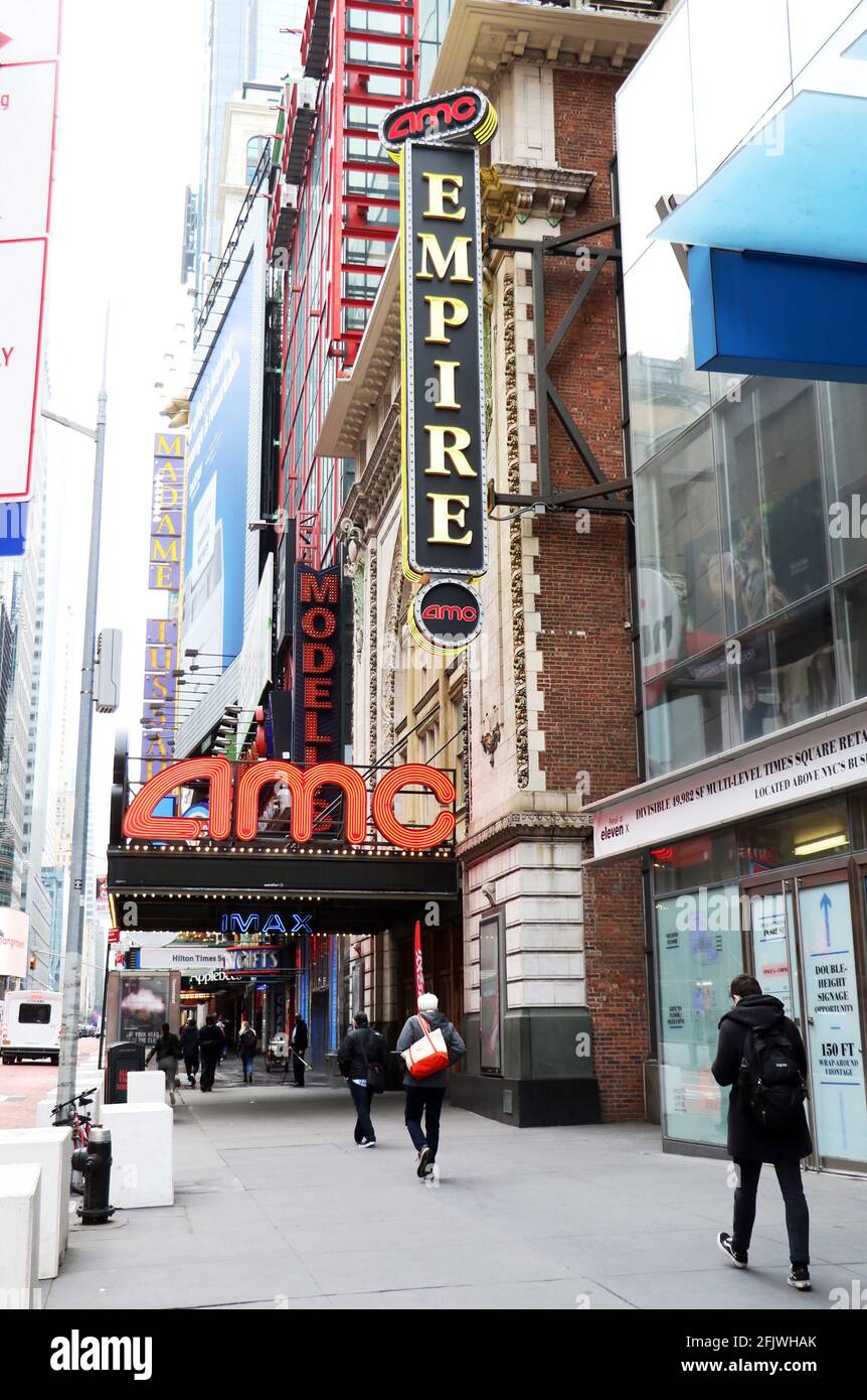 New York - NY - 20210324-AMC Entertainment Sock Drops as Movie Theaters ...