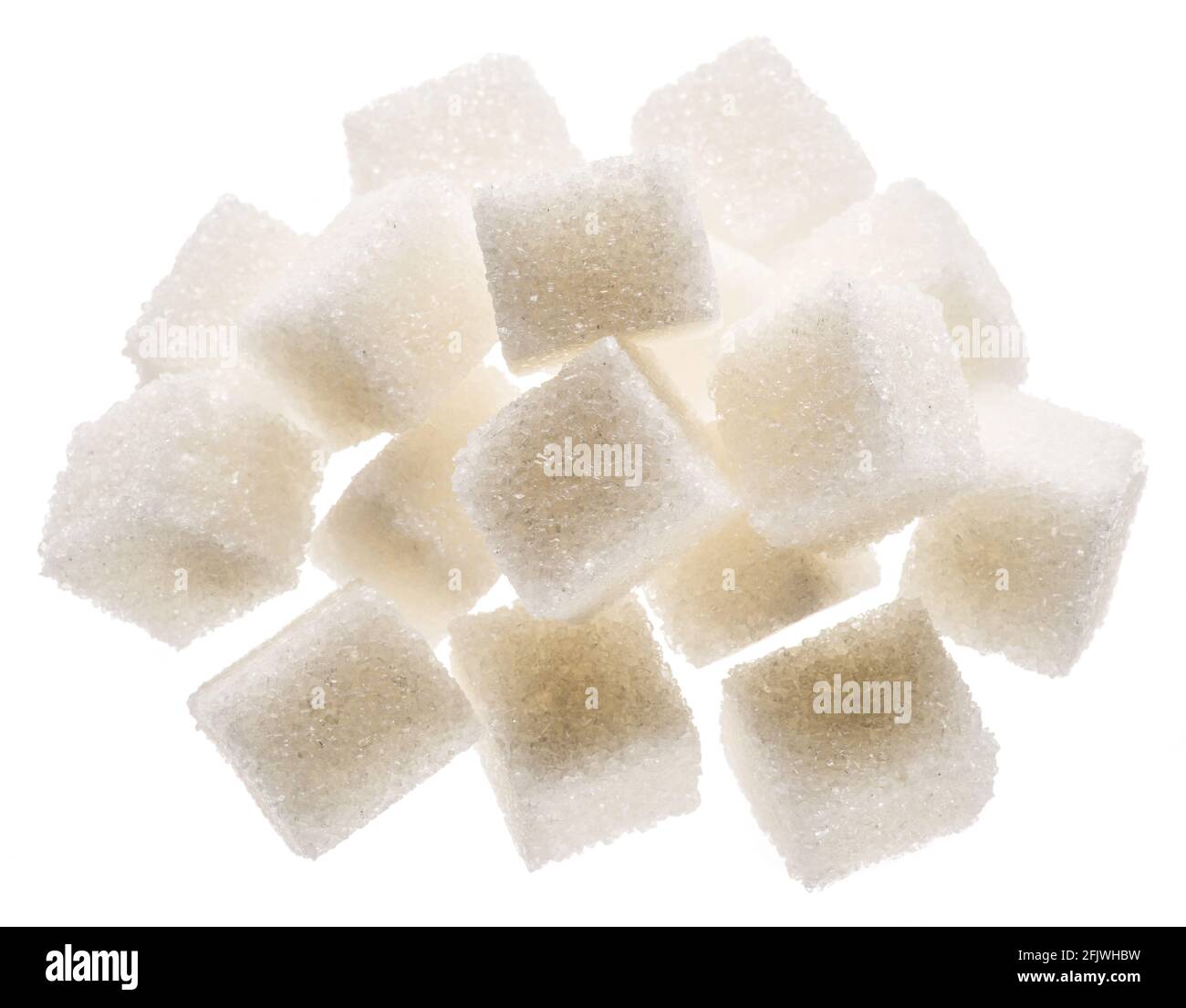 White sugar cubes on white background. Macro picture Stock Photo - Alamy