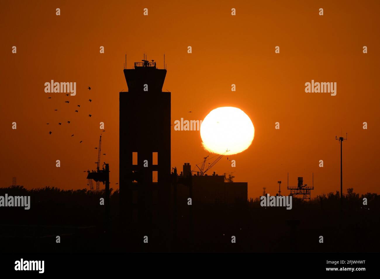 Miami - FL - 20210316 A general view of the Air Traffic Control Tower ...