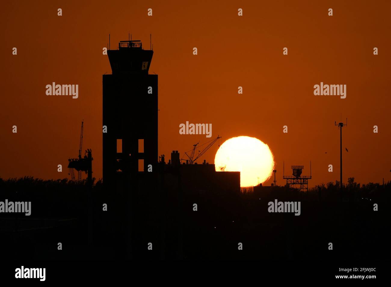 Miami - FL - 20210316 A general view of the Air Traffic Control Tower ...