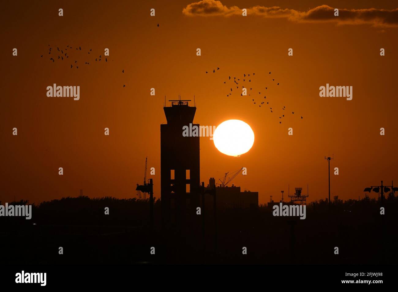Miami - FL - 20210316 A general view of the Air Traffic Control Tower ...