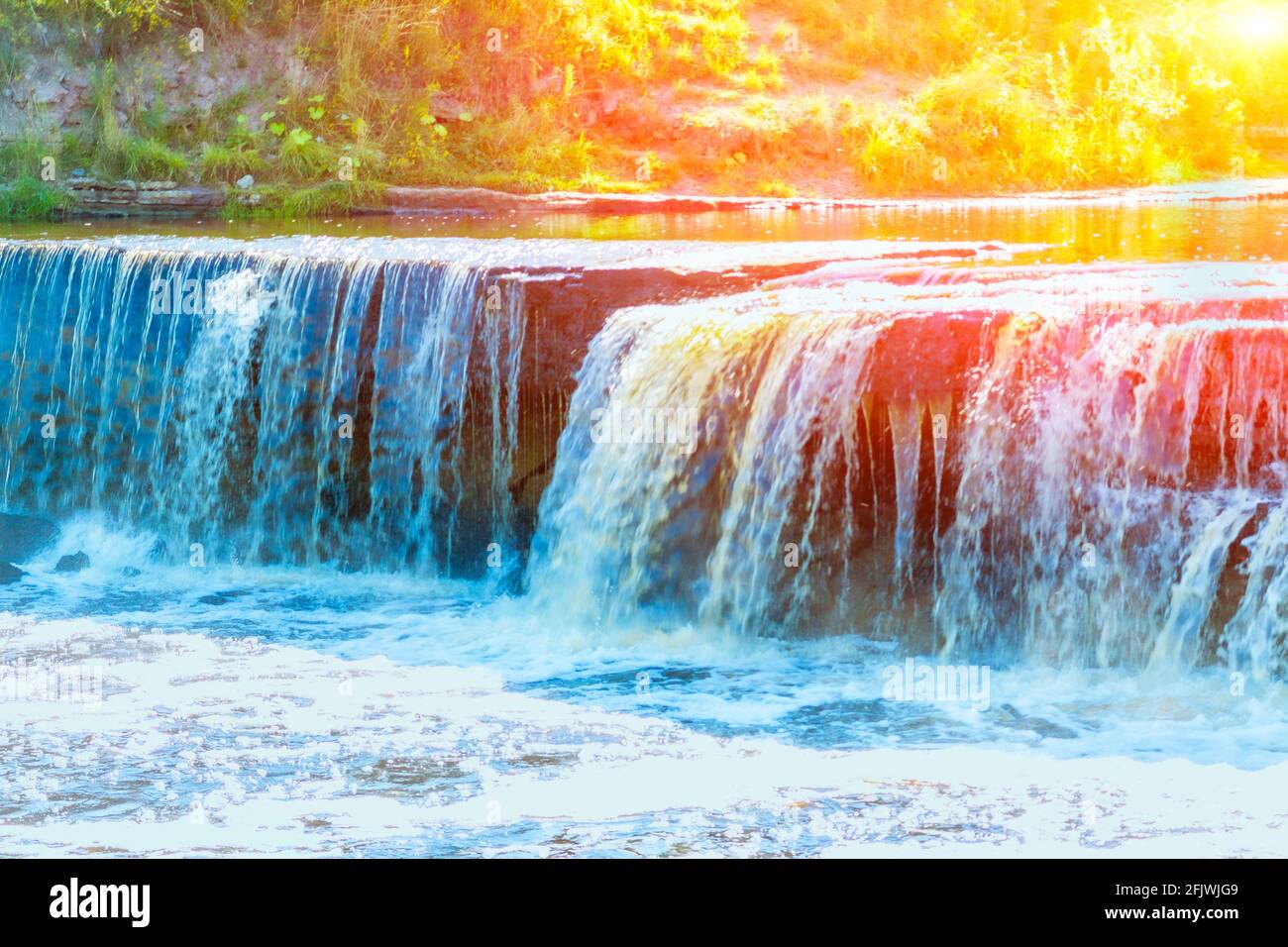 River stream lake waterfall stone hi-res stock photography and images ...