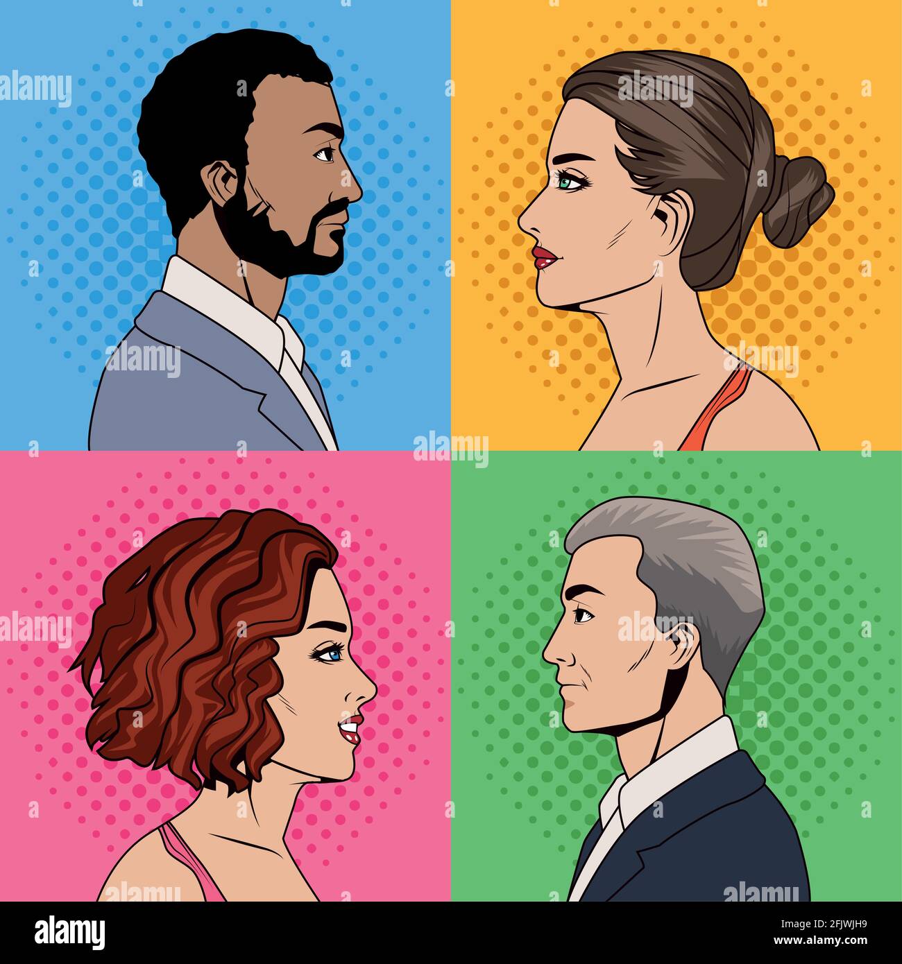 Persons four characters hi-res stock photography and images - Alamy