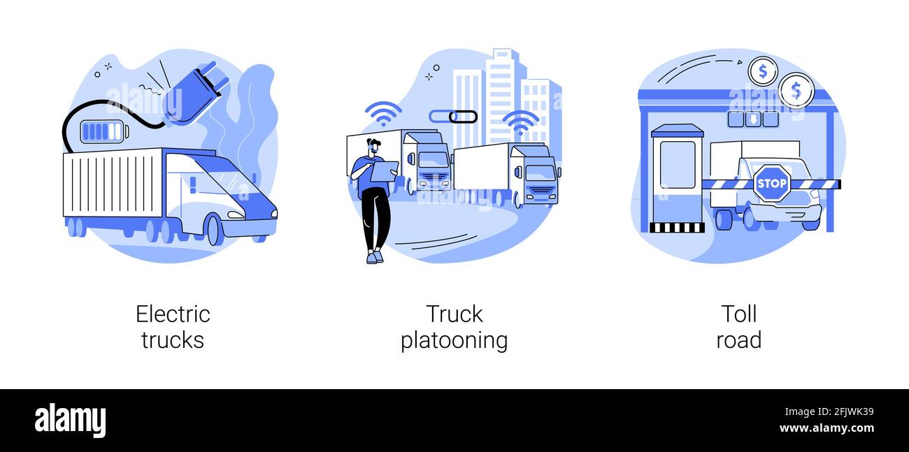 Modern transportation abstract concept vector illustrations Stock ...