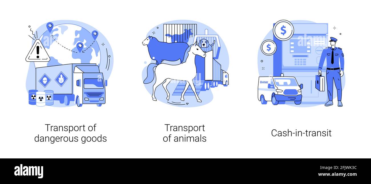 Transit and logistics abstract concept vector illustrations Stock ...