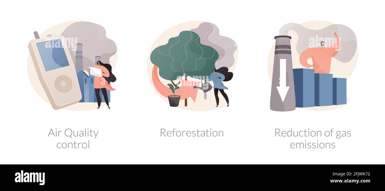 Containment of global warming abstract concept vector illustrations ...