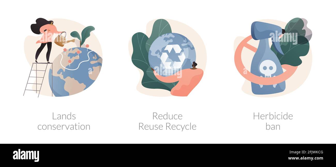 Nature protection abstract concept vector illustrations Stock Vector ...