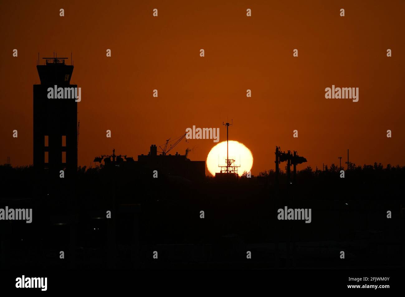 Miami - FL - 20210316 A general view of the Air Traffic Control Tower ...