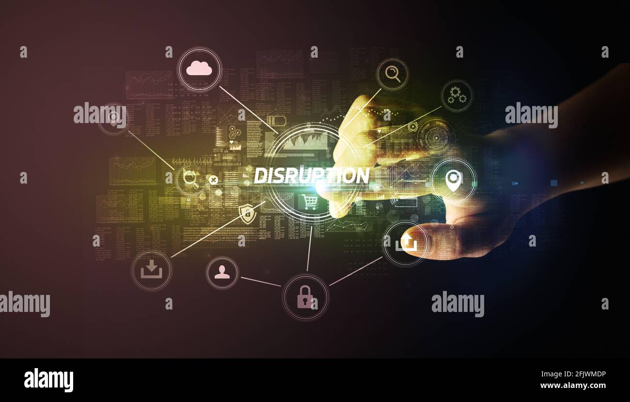 Hand touching cybersecurity button concept Stock Photo - Alamy