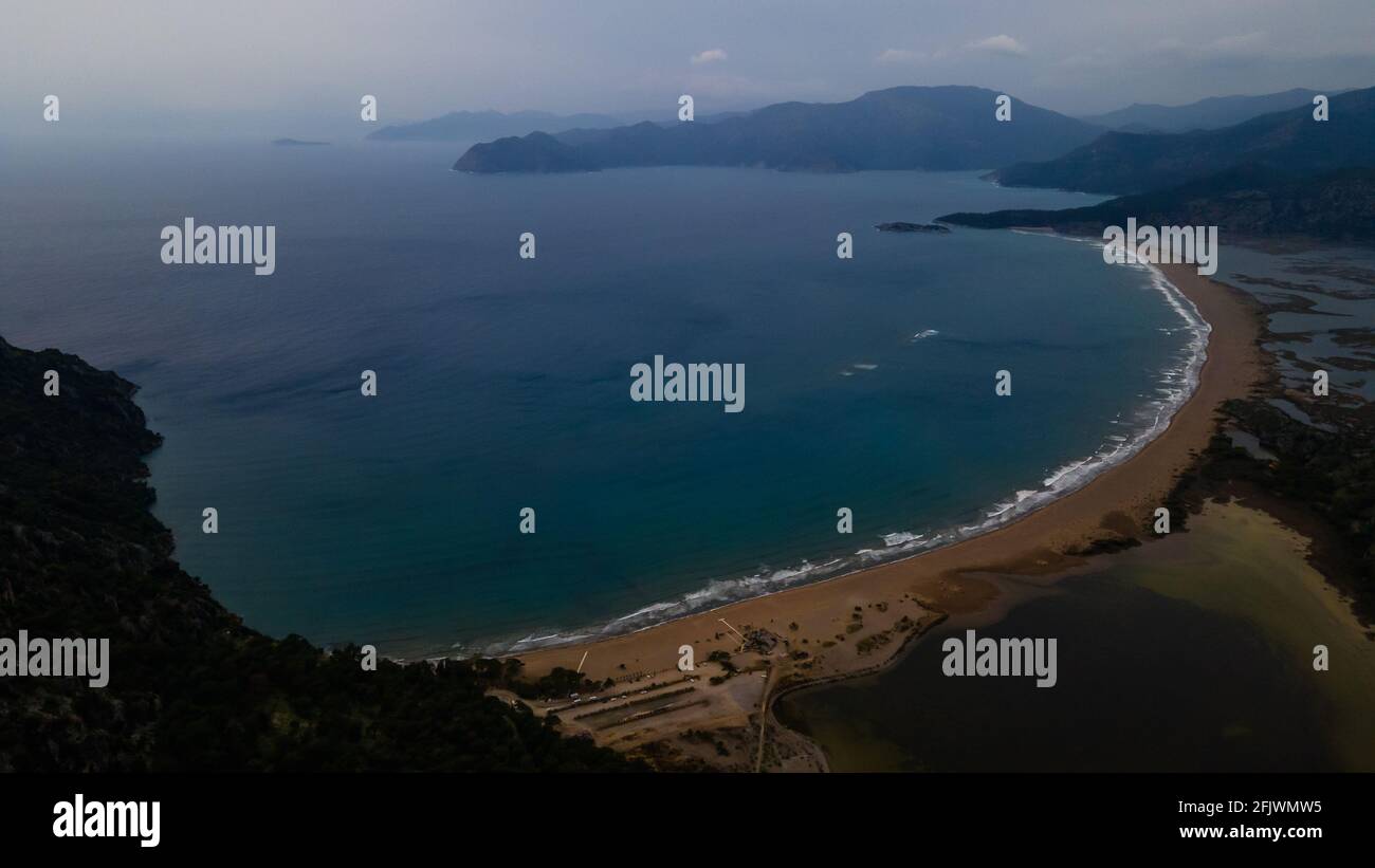 Beach iztuzu aerial holiday dalyan hi-res stock photography and images ...