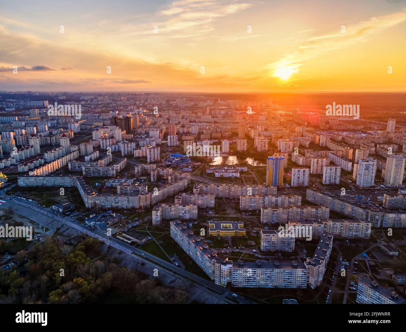 Aerial drone view over kyiv hi-res stock photography and images - Alamy
