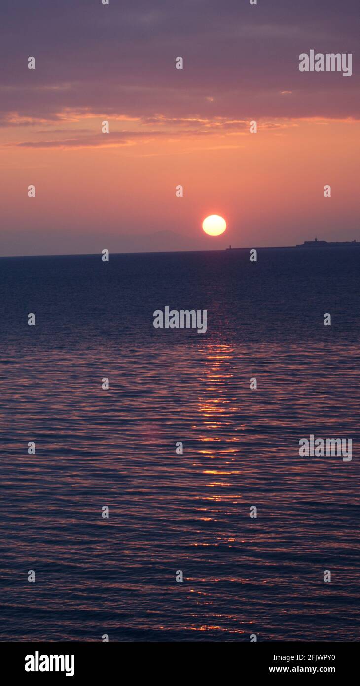Taranto, Puglia, Italy, January 2010: a beautiful winter sunset on the ...