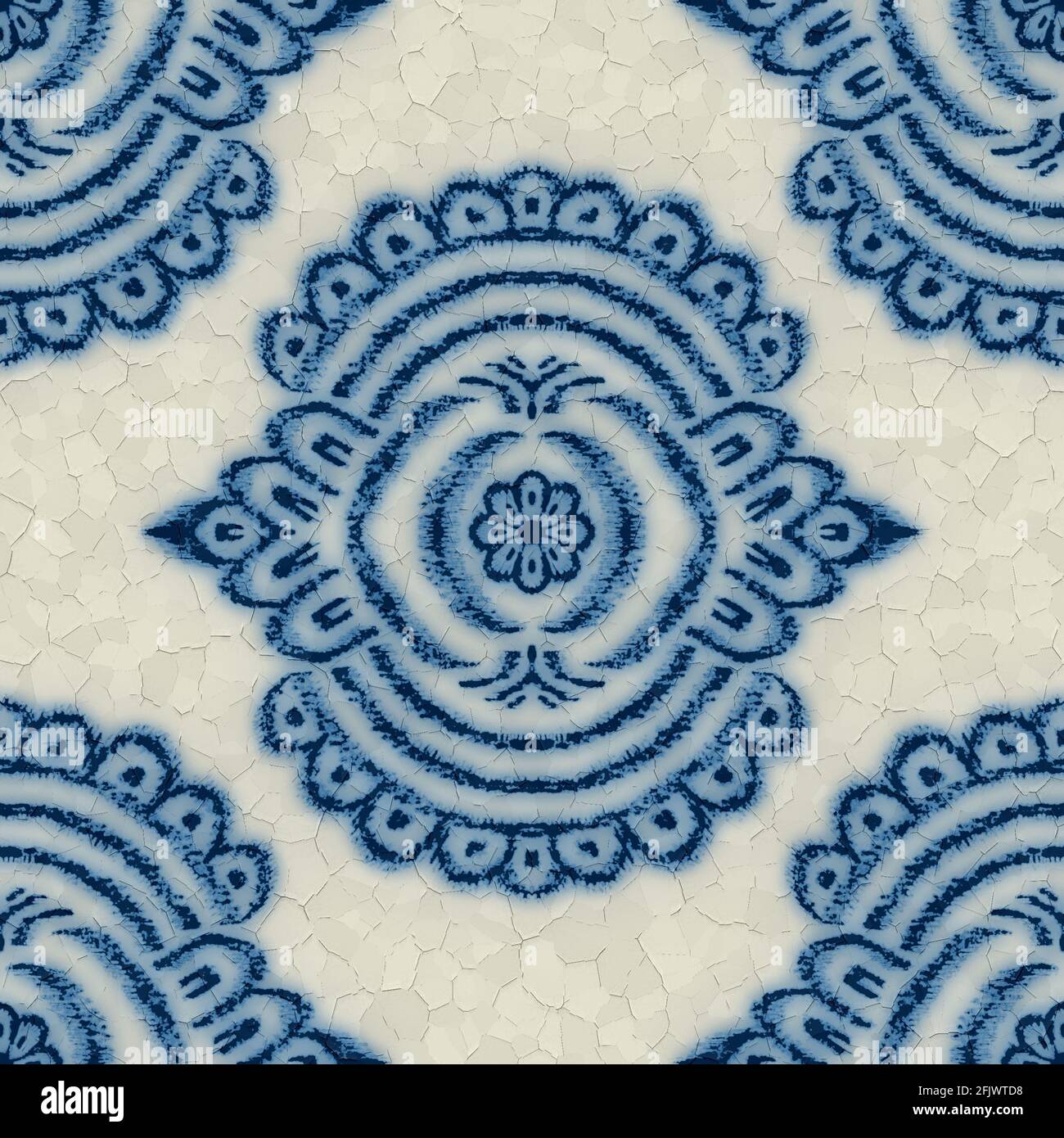 Seamless cracked blue and white ceramic design Stock Photo - Alamy