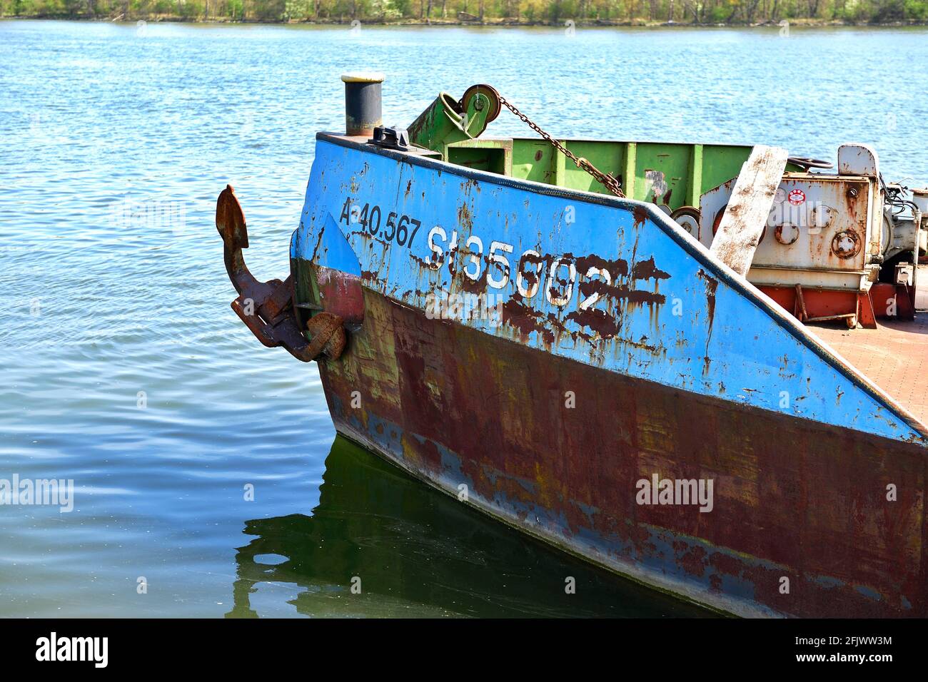 Old river barge hi-res stock photography and images - Alamy