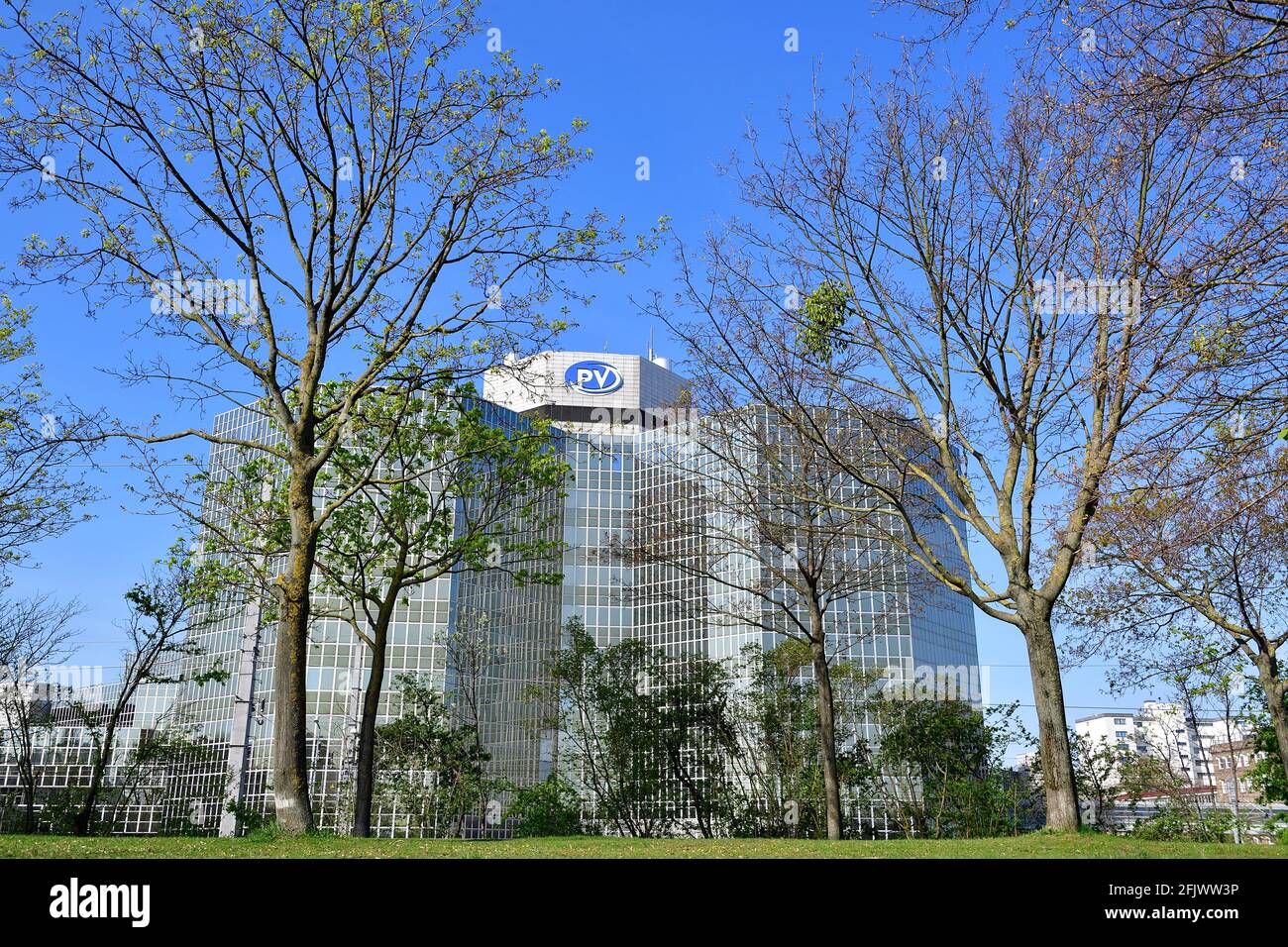 Vienna, Austria. Building of the pension insurance company as seen from ...