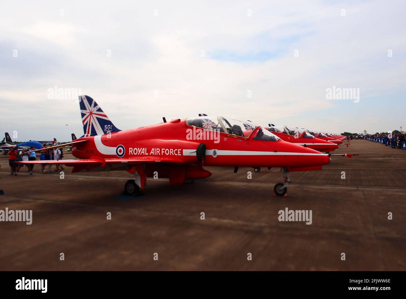 Red Arrows at RIAT Stock Photo - Alamy