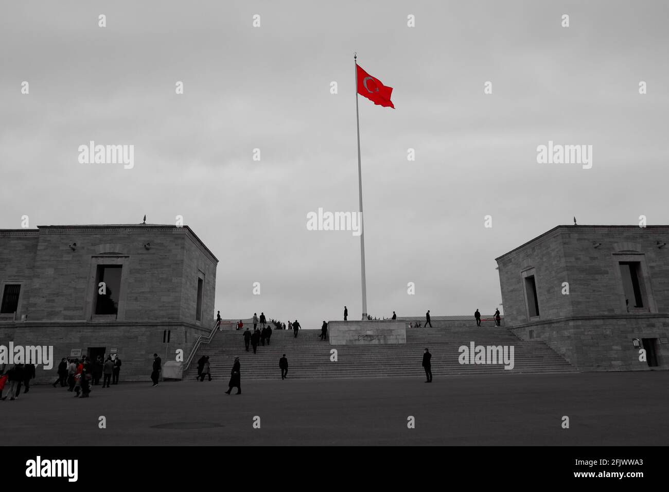 Anitkabir turkish flag mausoleum hi-res stock photography and images ...