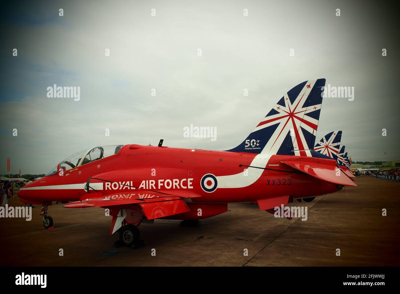 Red Arrows at RIAT Stock Photo - Alamy