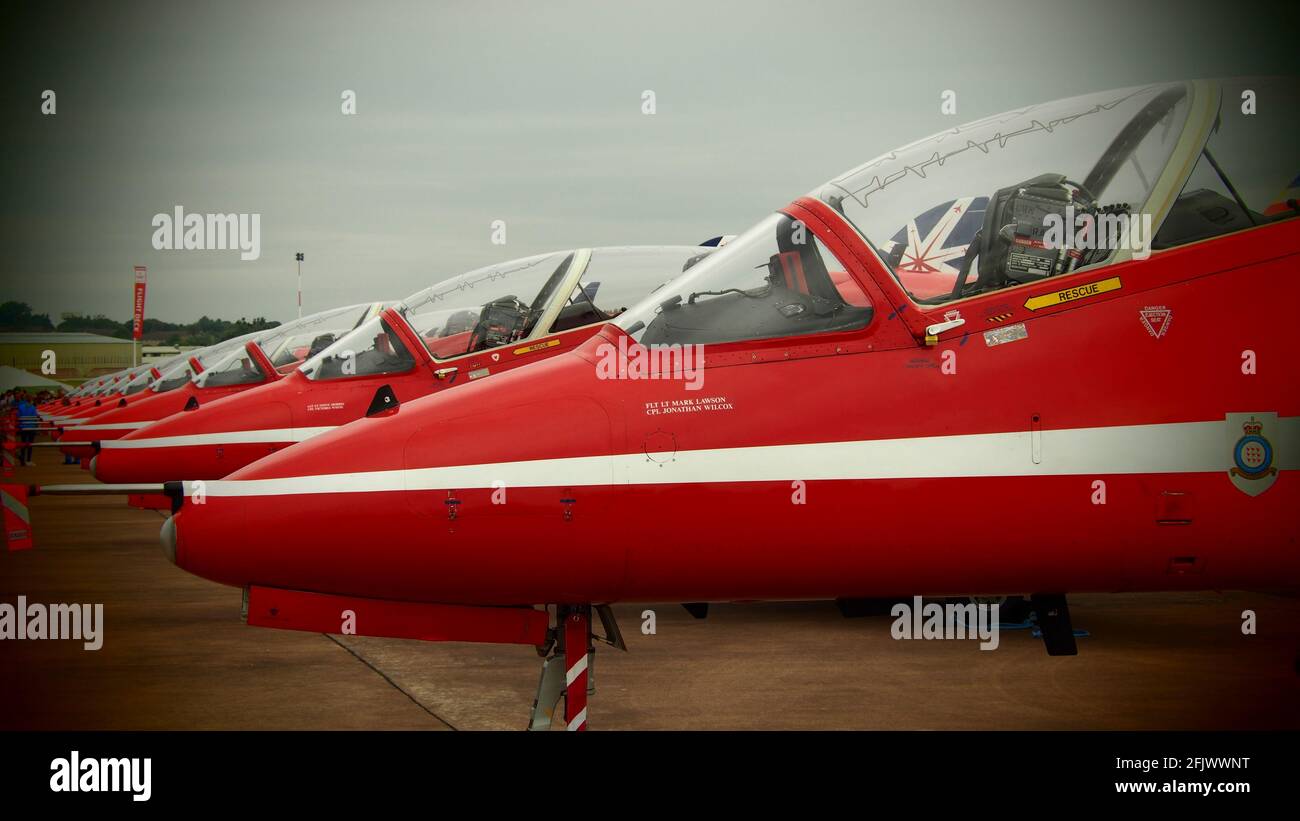 Red Arrows at RIAT Stock Photo - Alamy