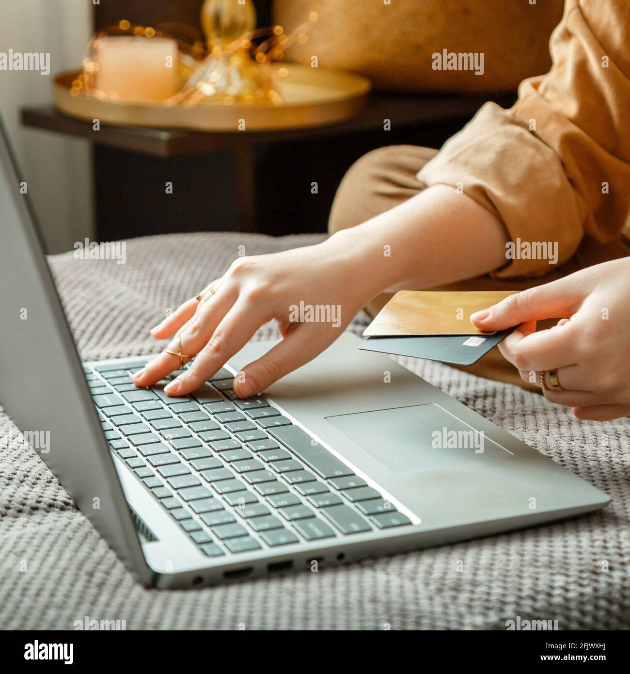 Female seller parcel using hi-res stock photography and images - Alamy