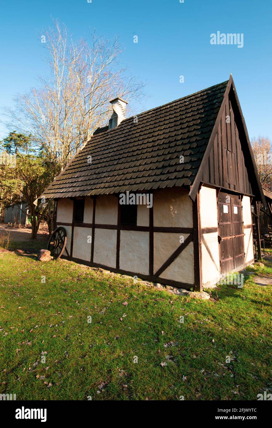 Medieval village in Brondby Denmark Stock Photo - Alamy