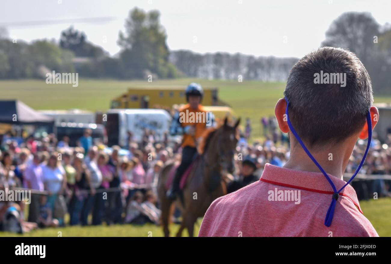 Lambourn Horse Racing open day Stock Photo - Alamy