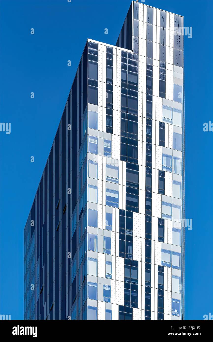 Brooklyn's Toren (tower) is stark black-and-white barcode-like stripes ...