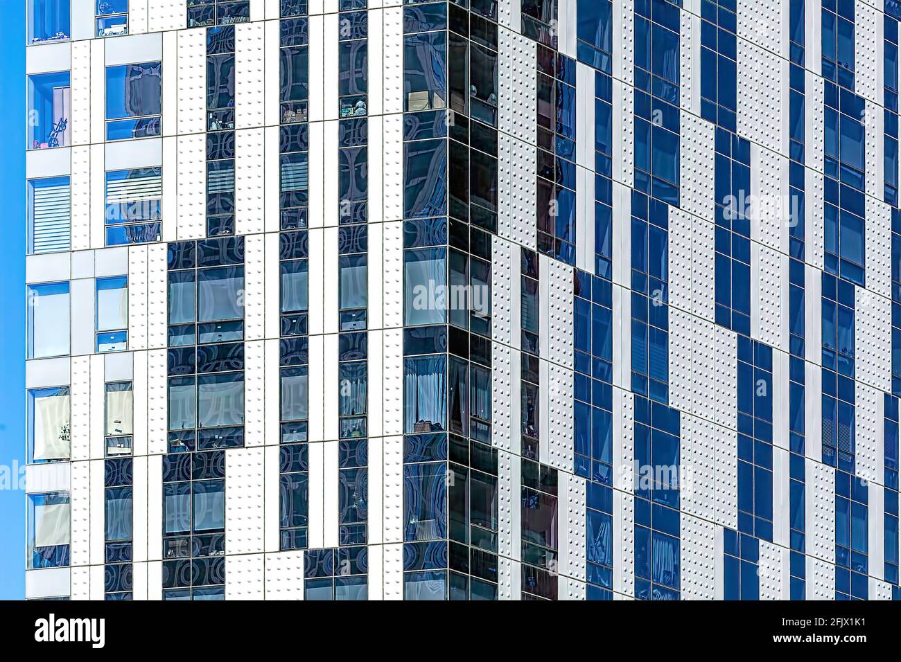 Brooklyn's Toren (tower) is stark black-and-white barcode-like stripes ...