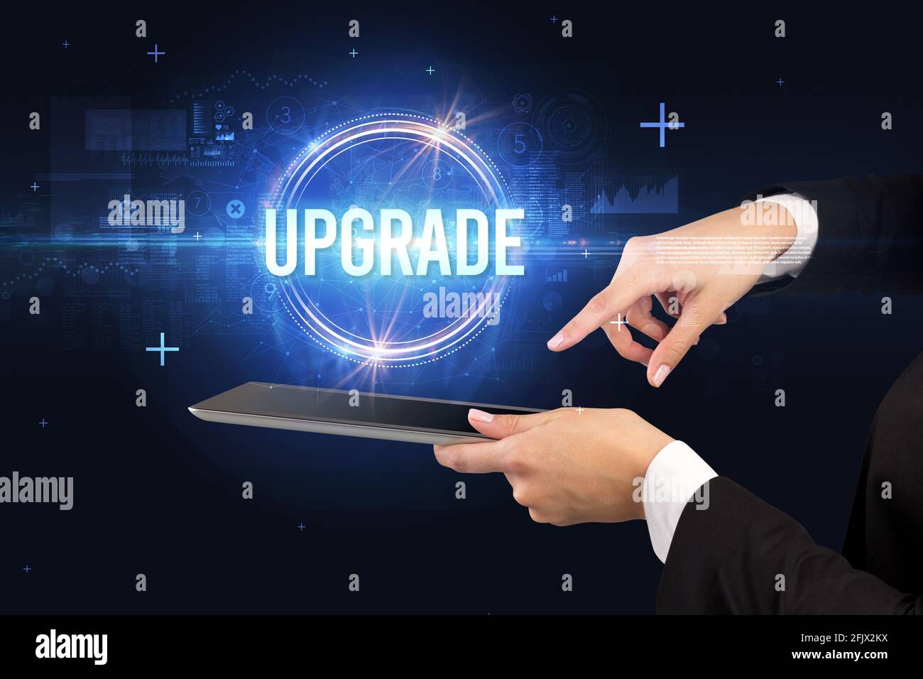 Close-up of a touchscreen, new tech concept Stock Photo - Alamy