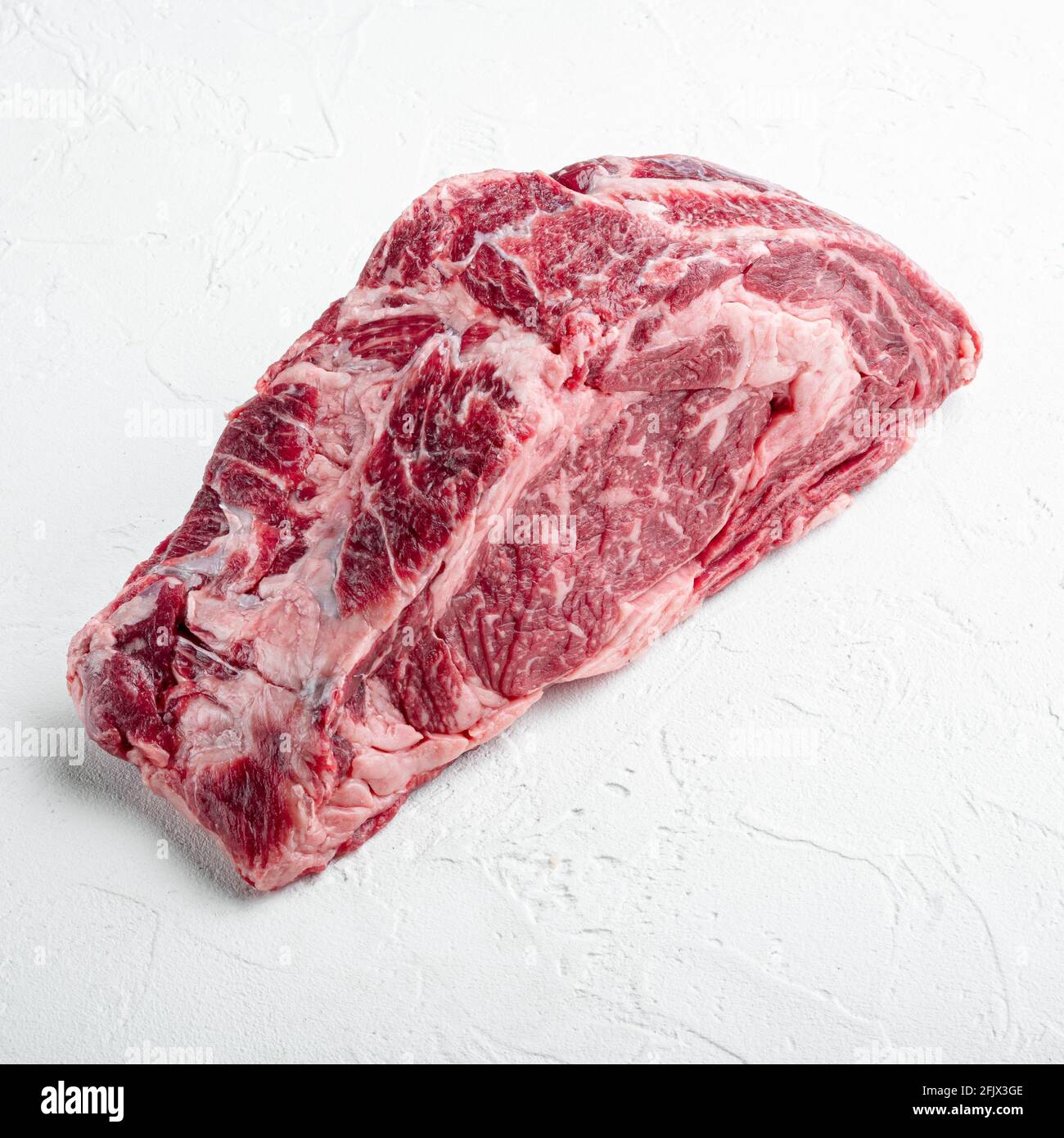 Raw Marble beef black Angus, ribeye or scotch fillet set, square format ...