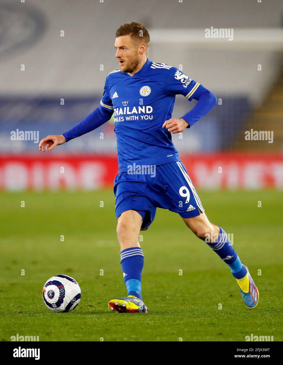 Leicester City's Jamie Vardy during the Premier League match at the ...