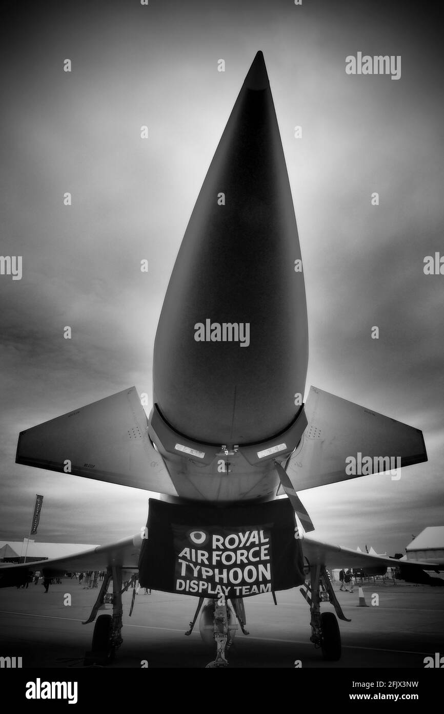 2014 raf typhoon display aircraft Black and White Stock Photos & Images ...