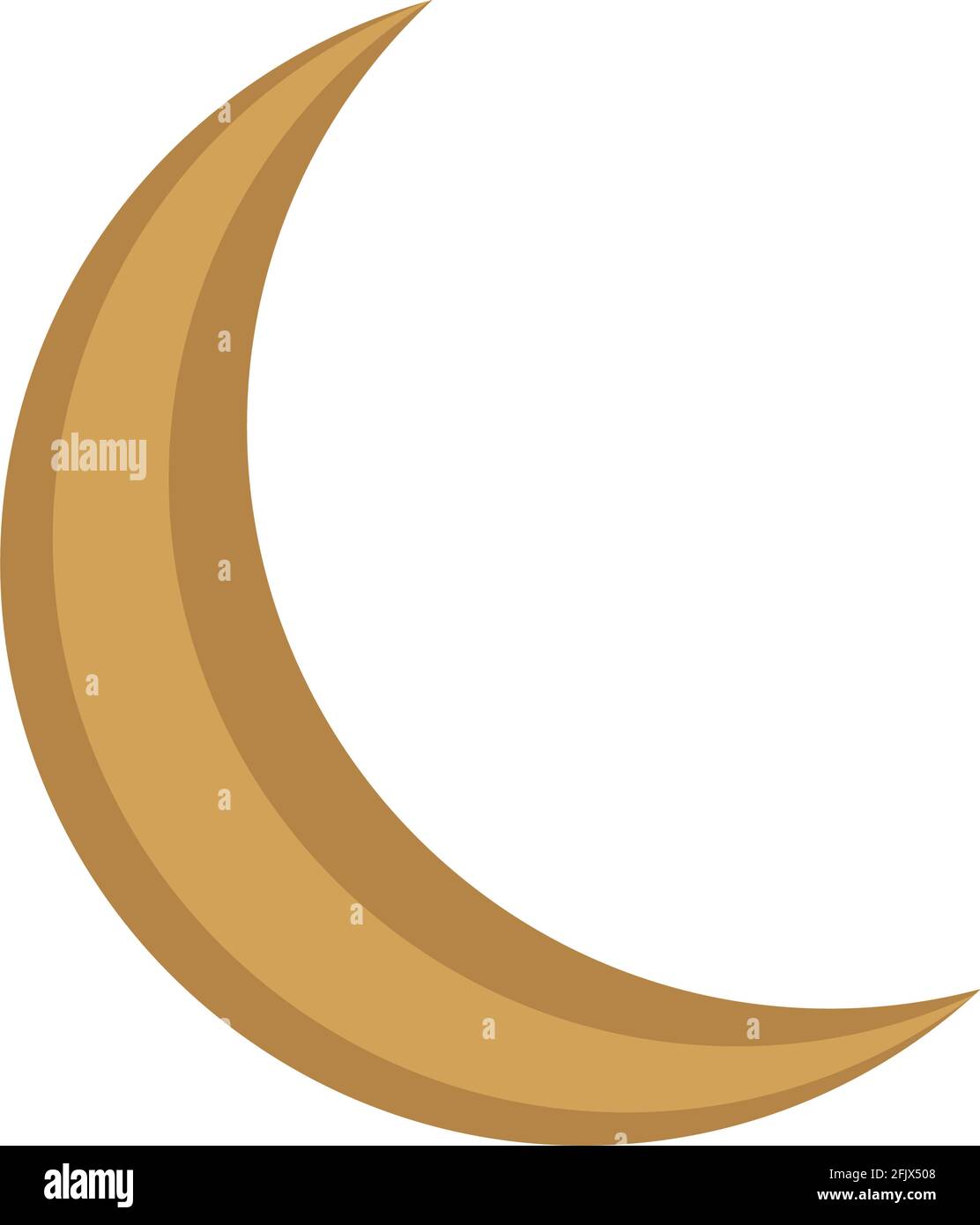 Golden crescent moon decorative Cut Out Stock Images & Pictures - Alamy