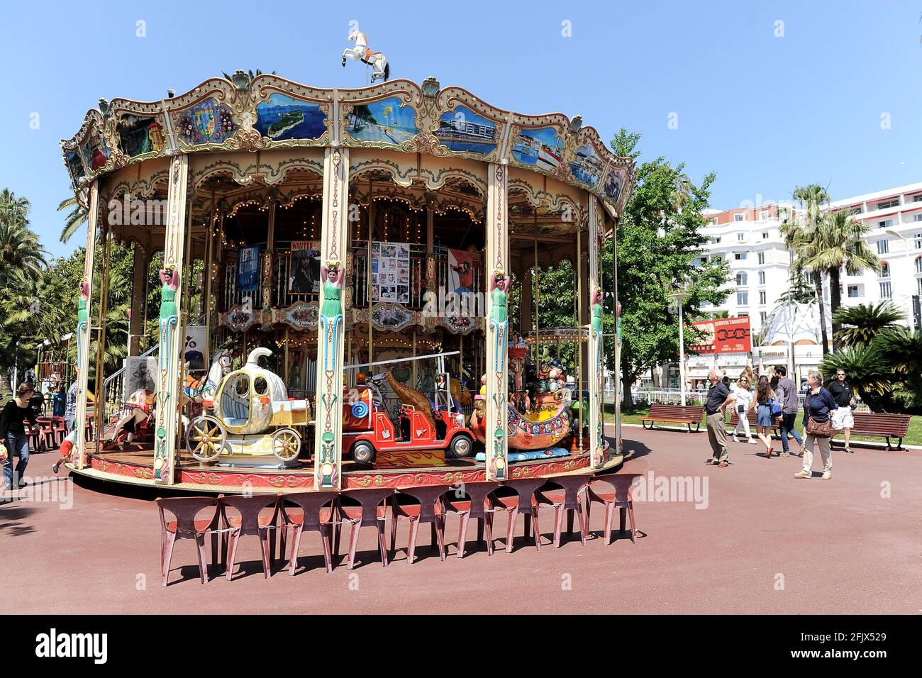 carousel in Cannes Stock Photo - Alamy