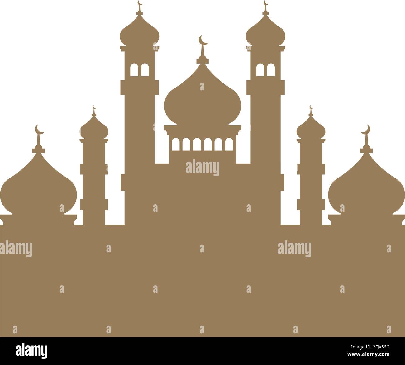 mosque brown silhouette Stock Vector Image & Art - Alamy