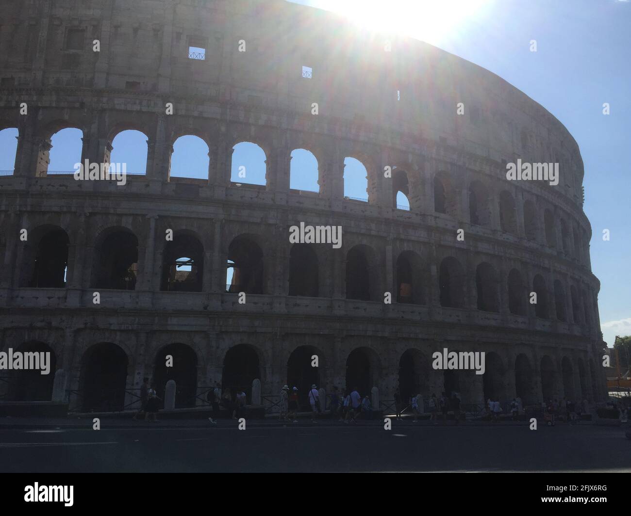 The Colosseum under The Sun, Rome, Italy Stock Photo - Alamy