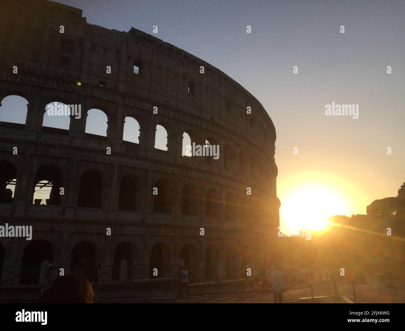 The Colosseum at Sunset, Rome, Italy Stock Photo - Alamy