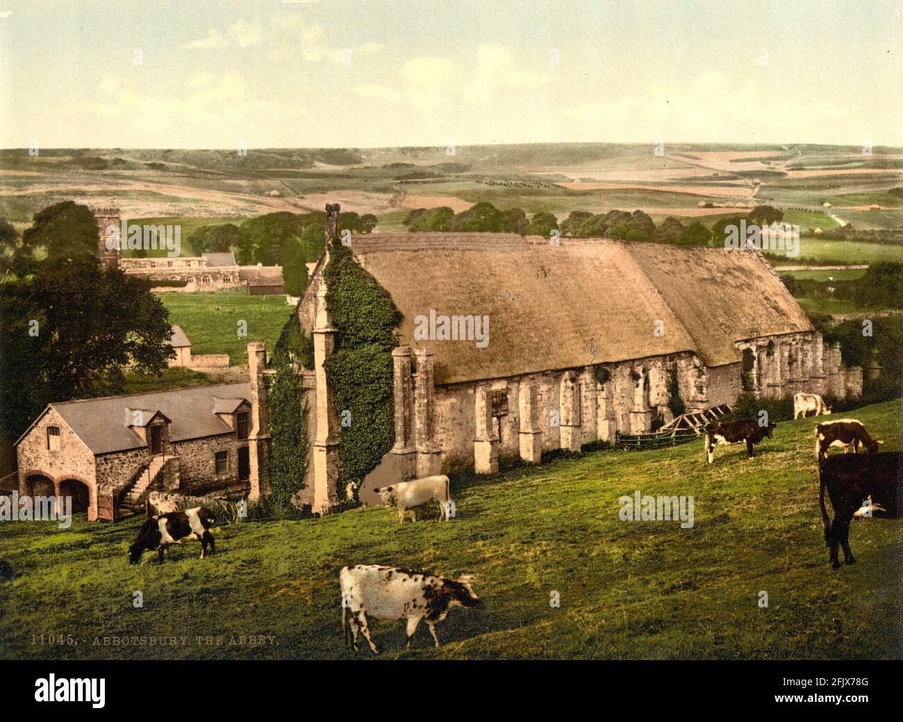 The Abbotsbury tithe barn circa 1890-1900 Stock Photo - Alamy