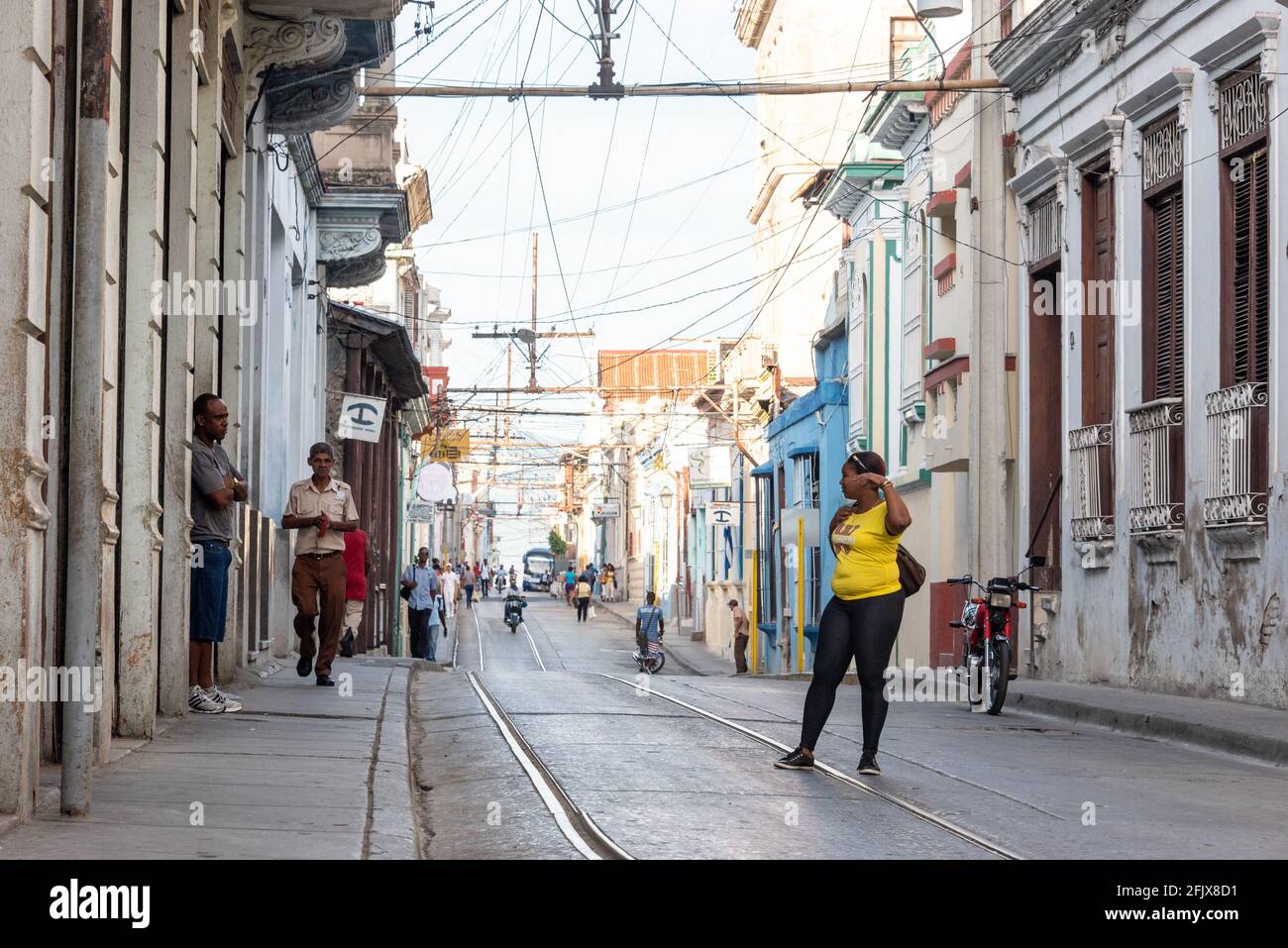Lifestyle of Cuban people in Santiago de Cuba city, Cuba. The year 2016 ...