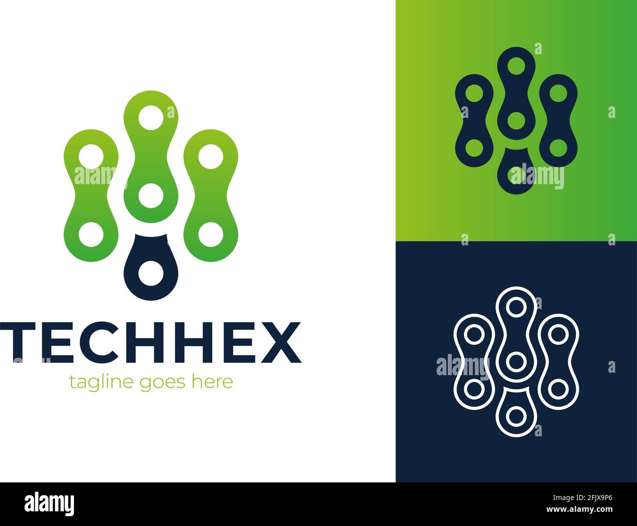 Hexagon Nodes Abstract Logo. Technology Hexagonal Logo, Modern ...