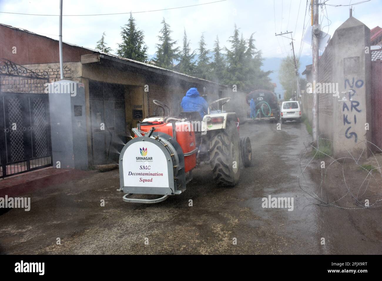 Srinagar, Jammu and kashmir India 07 August 2020. Kit wearing frontline ...