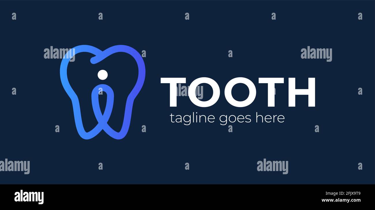 Tooth pin logo. Trend modern logotype or graphic design emblem. concept ...