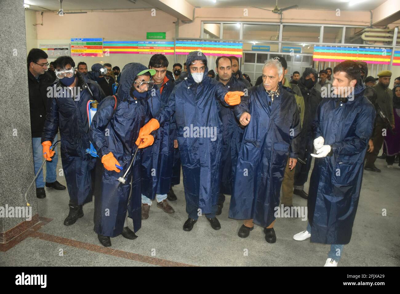 Srinagar, Jammu and kashmir India 07 August 2020. Blue kit wearing men ...
