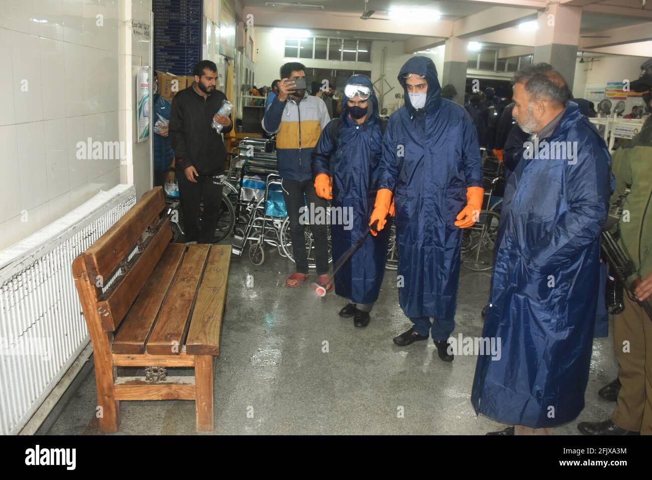 Srinagar, Jammu and kashmir India 07 August 2020. Blue kit wearing men ...