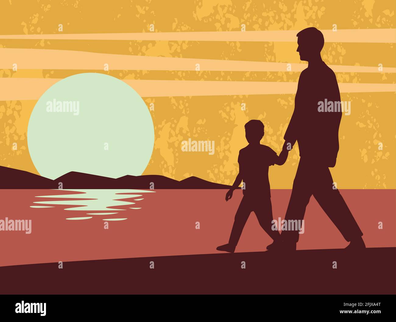 father and son scene Stock Vector Image & Art - Alamy