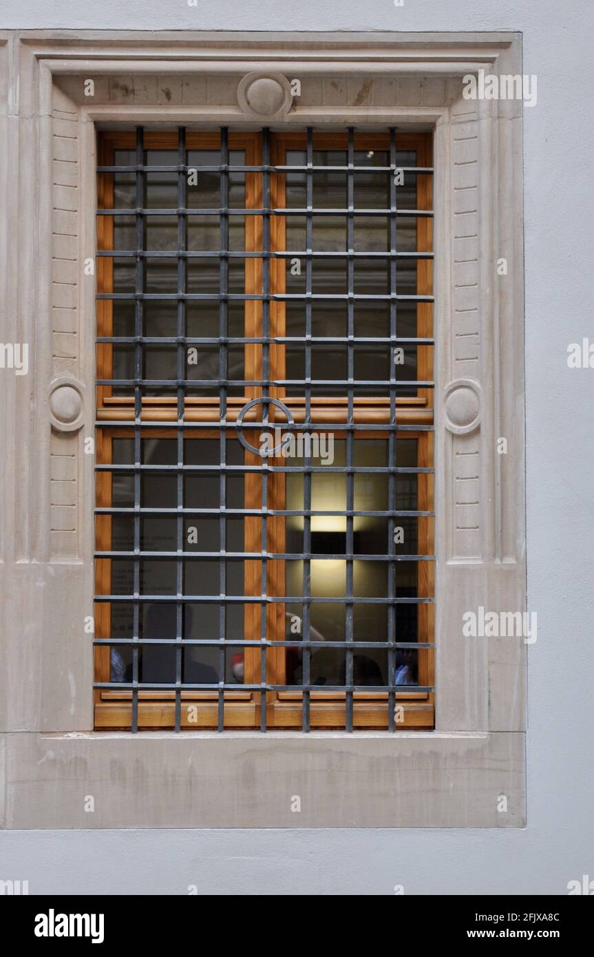 Neoclassical renaissance architectural window detail of Dresden castle ...
